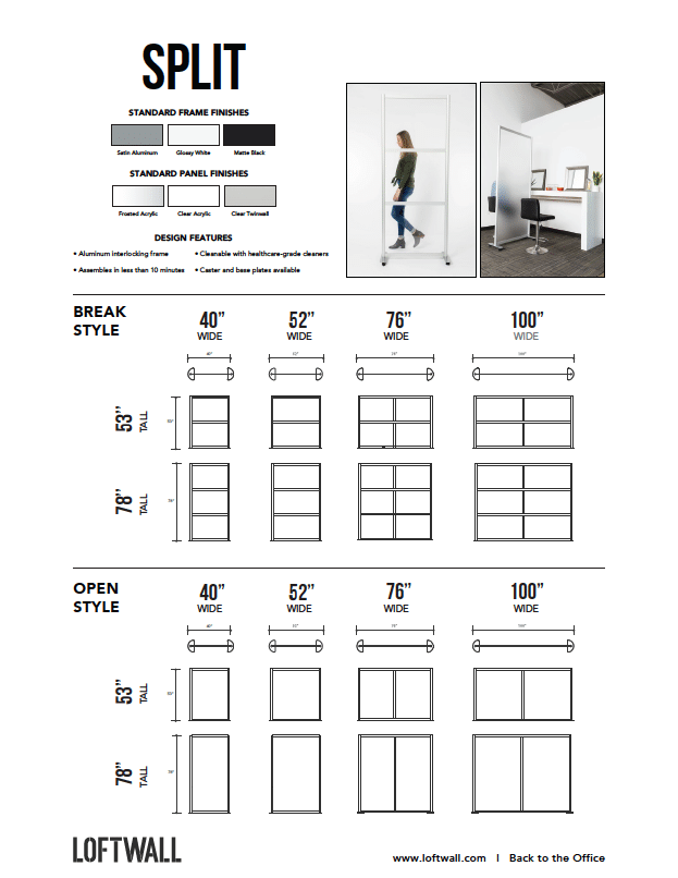 Split Product Guide | Loftwall
